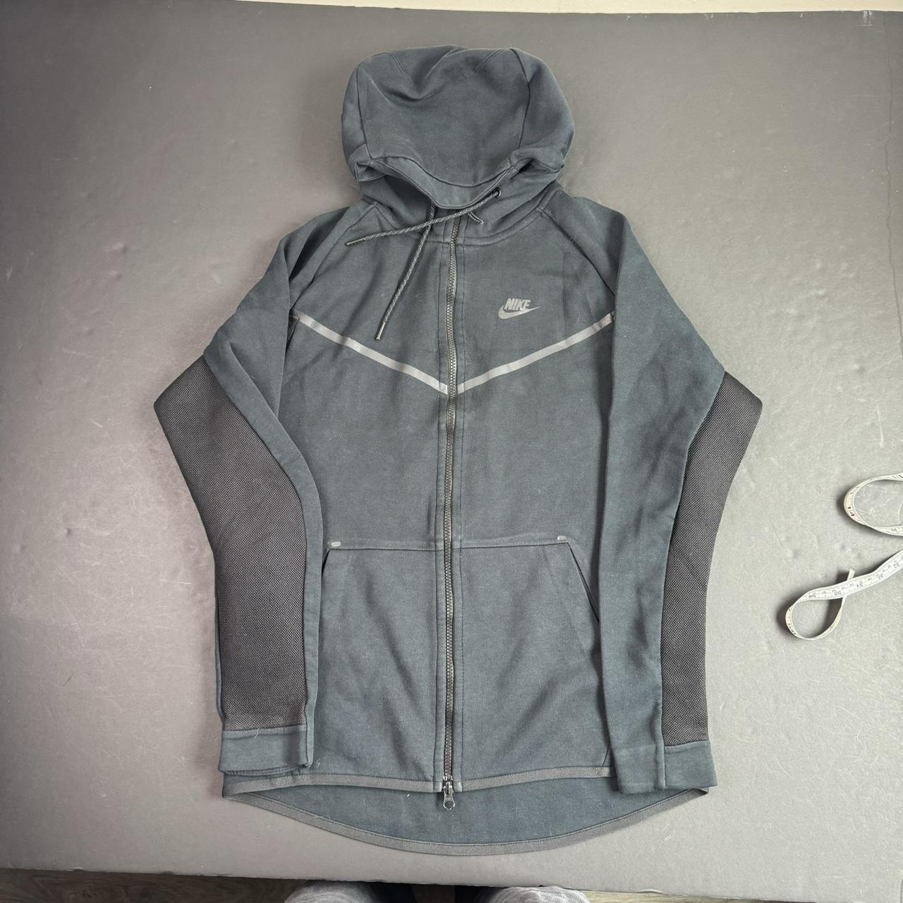 Vintage Nike tech zip up black hoodie Ships next... - Depop