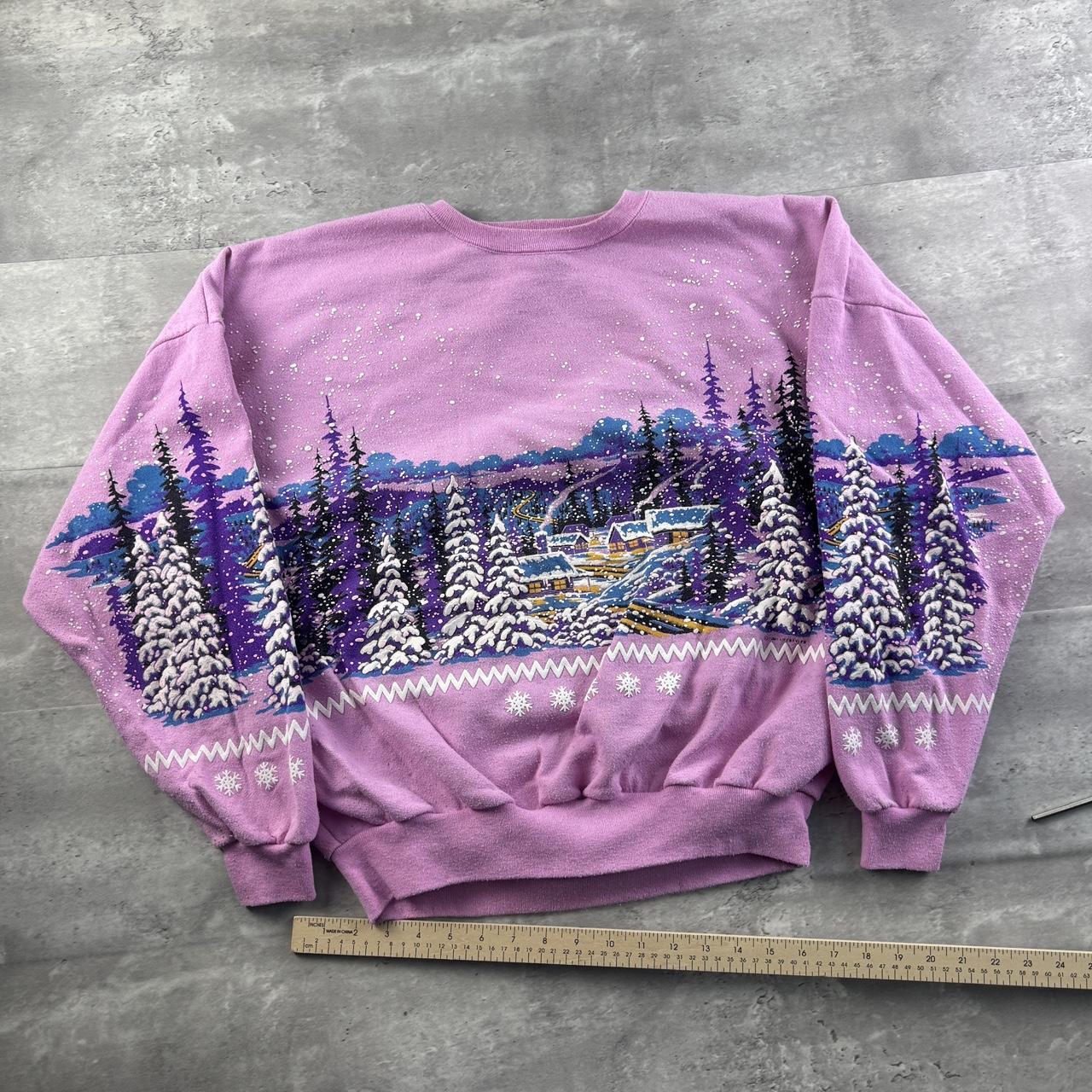 Vintage 90s nature pink all over print grandma... | Depop