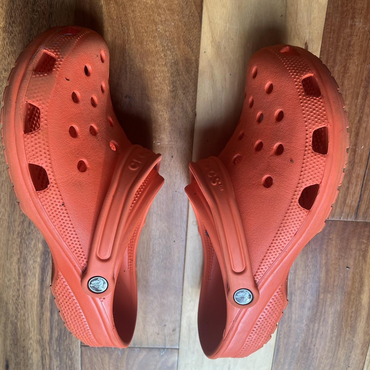 Orange crocs barely worn good condition size 10... - Depop