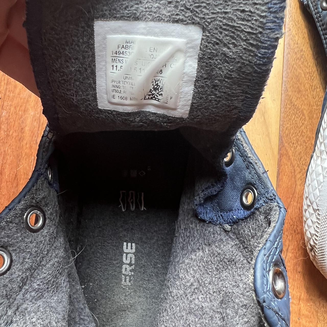 navy blue quilted converse size 11.5 used... - Depop