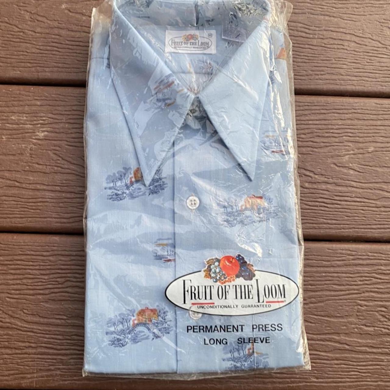 Vintage Fruit of The Loom 70’s novelty print shirt.... - Depop