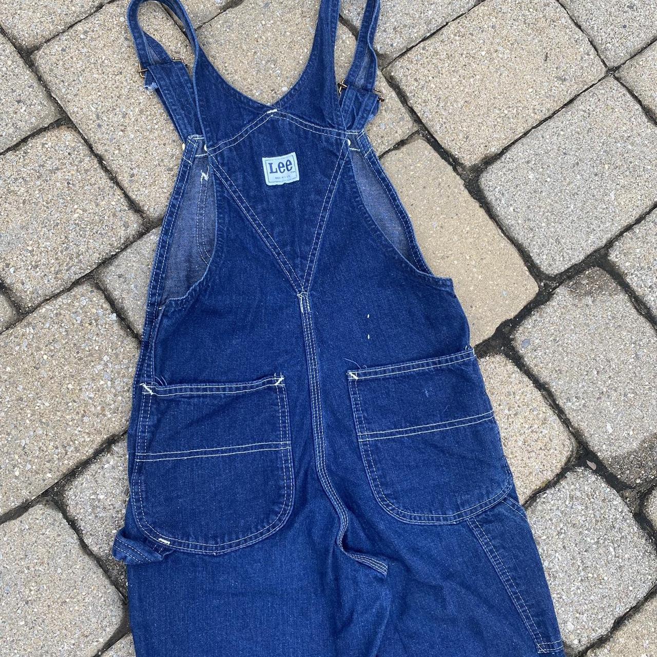 Vintage Made in the USA Lee overalls. Child size. No... - Depop