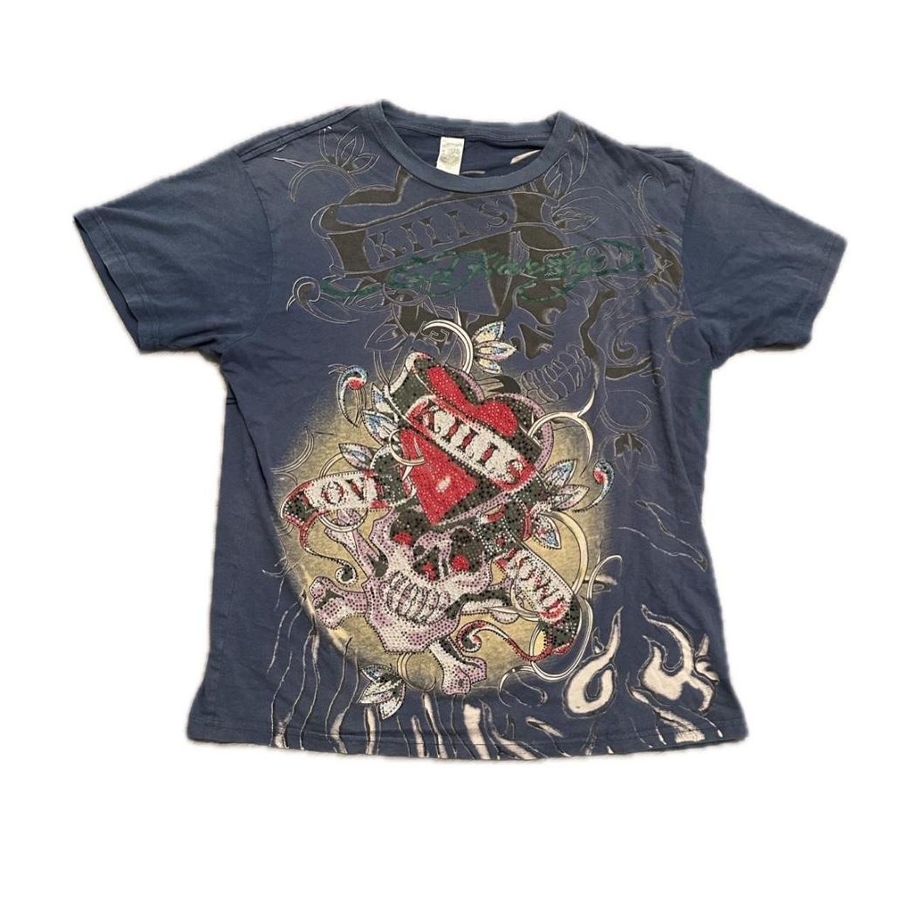 ED HARDY RHINESTONE SHIRT love this shirt sm just... - Depop