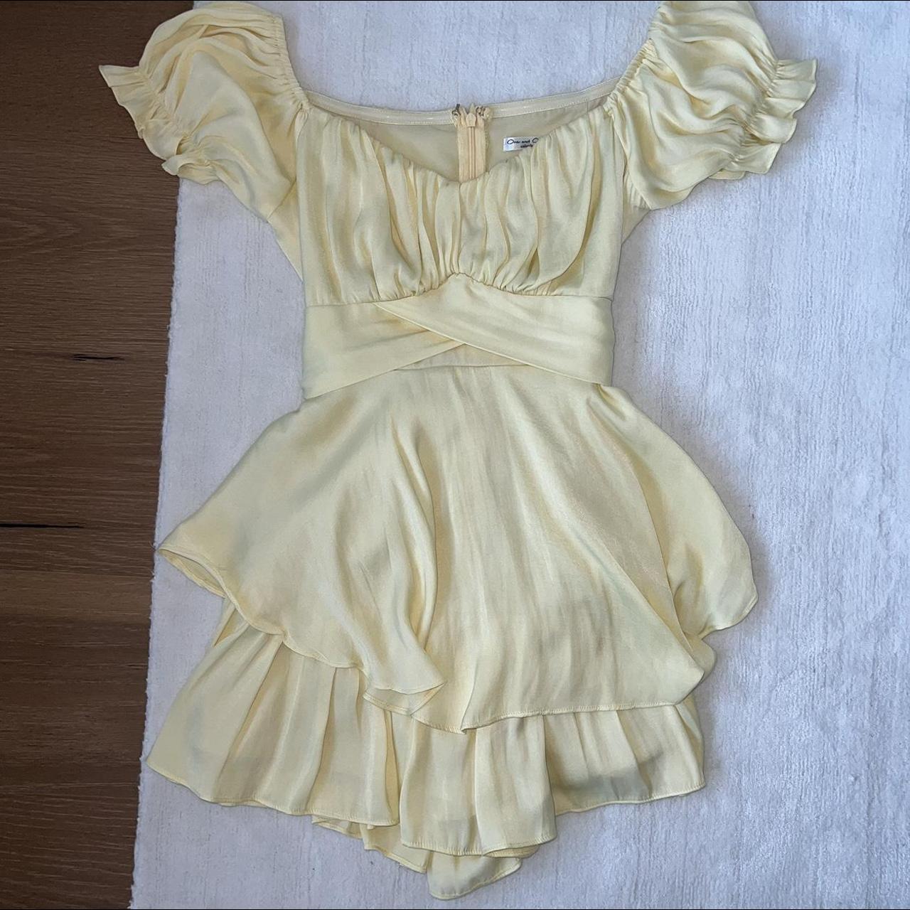 American Threads Yellow Ruffle Romper Size Small - Depop