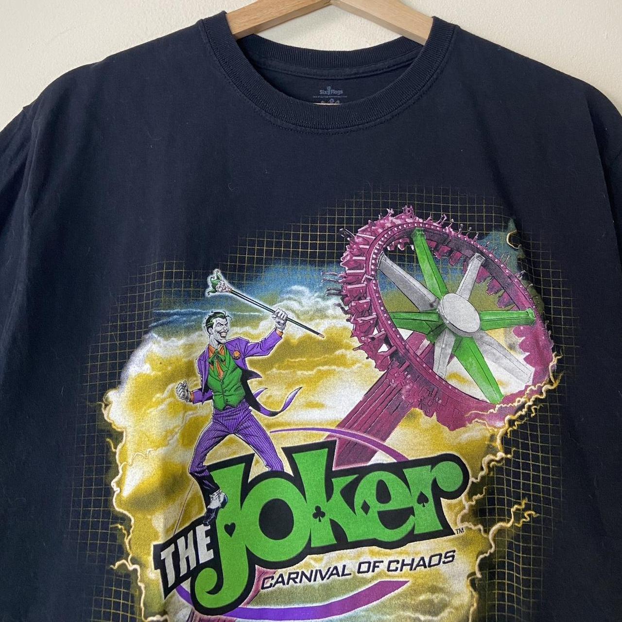Six Flags Theme Park Texas The Joker Ride Batman Art... | Depop