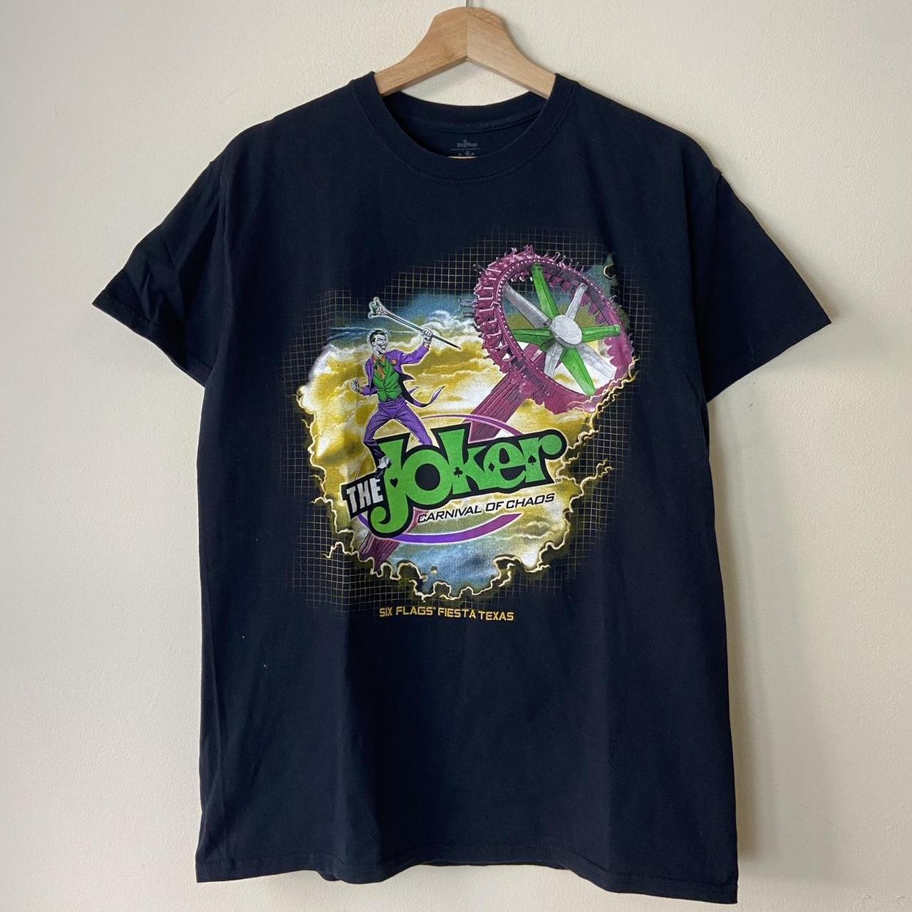 Six Flags Theme Park Texas The Joker Ride Batman Art... | Depop