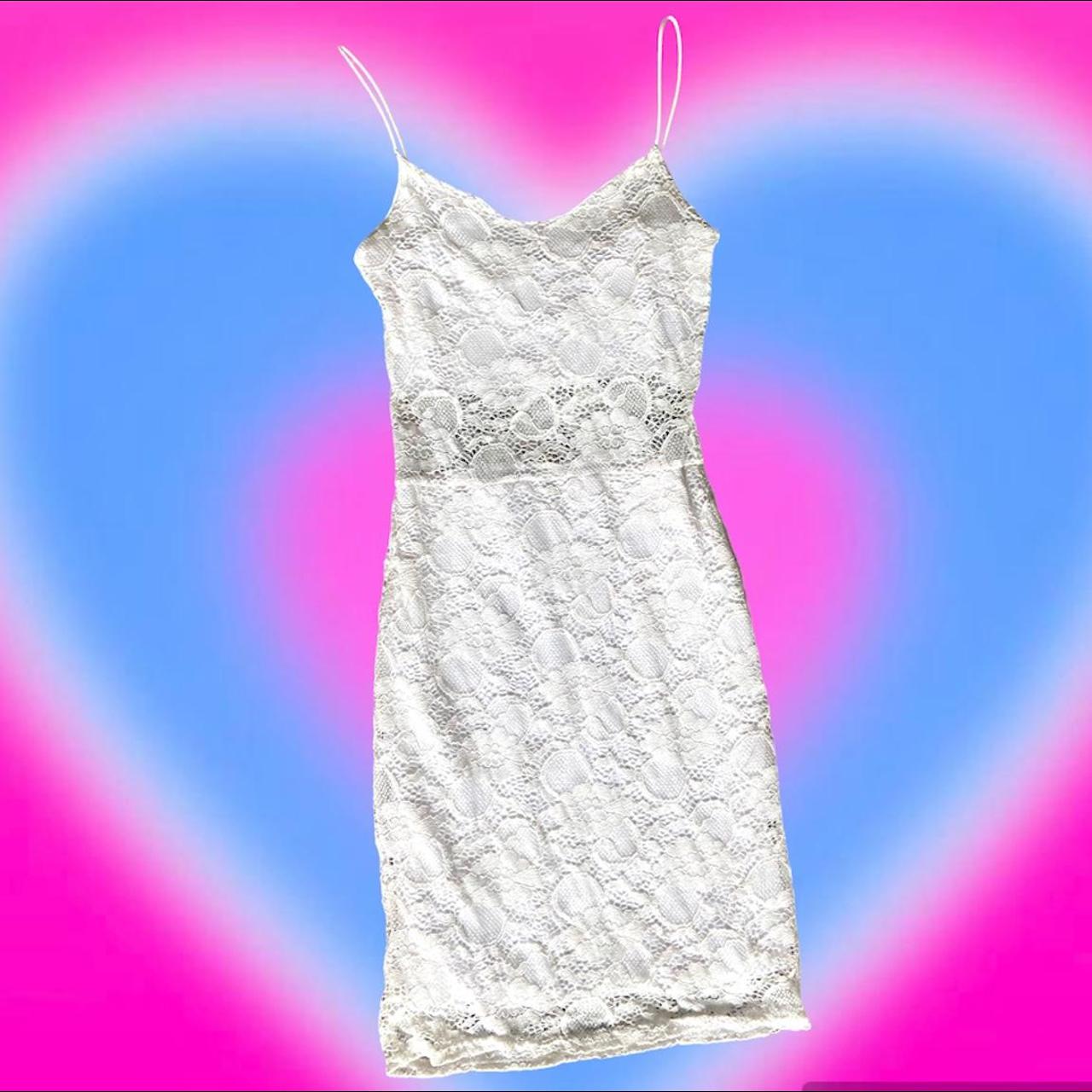Pretty White Lace Bodycon Dress 🤍 Size Small Tim Depop