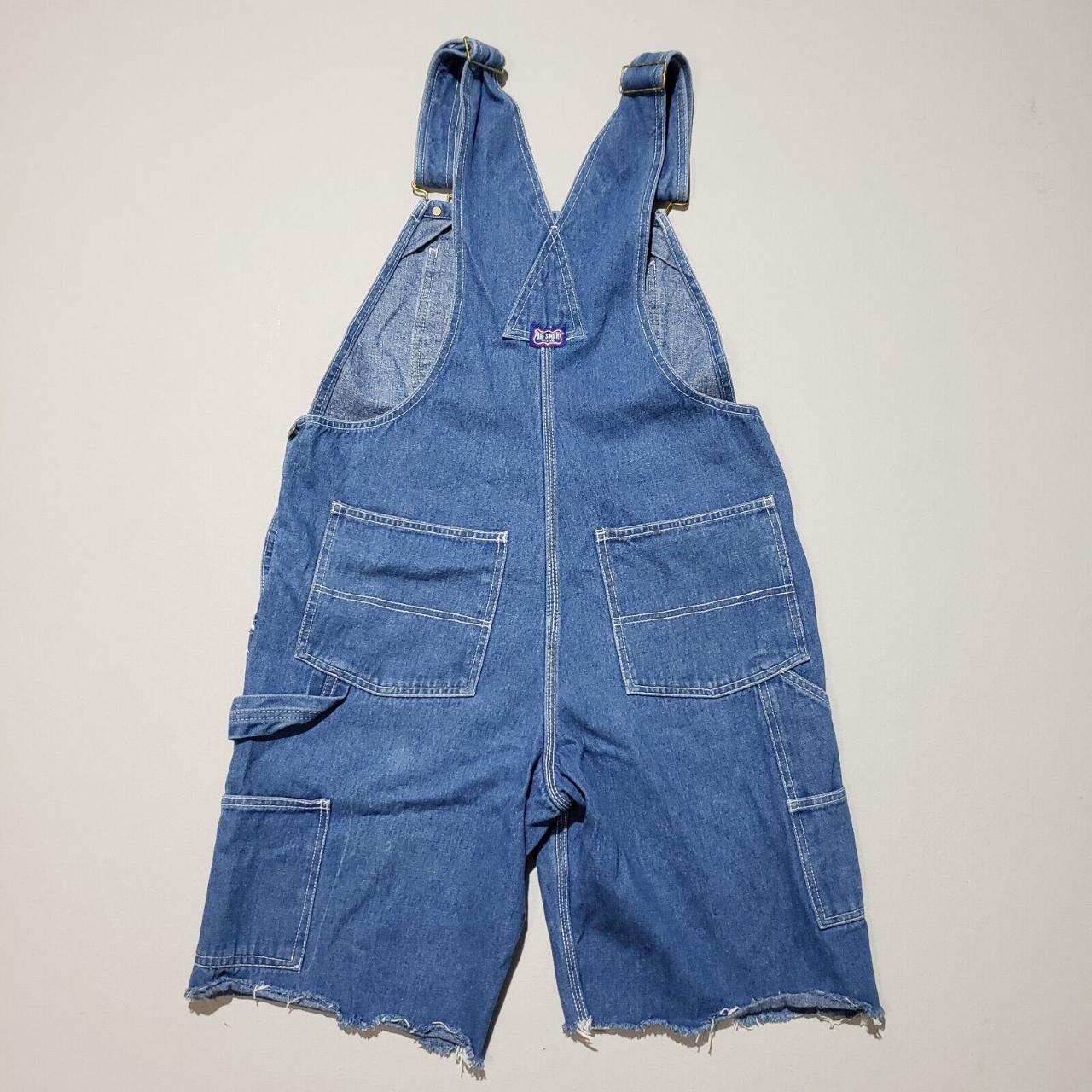Vintage Big Smith Cut Off Overalls Workwear Blue... - Depop