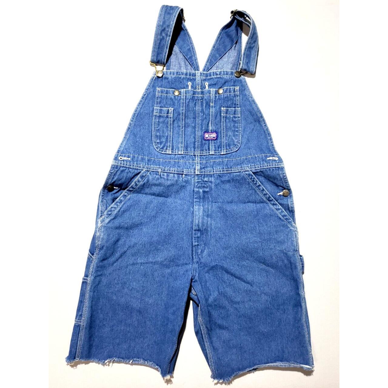 Vintage Big Smith Cut Off Overalls Workwear Blue... - Depop