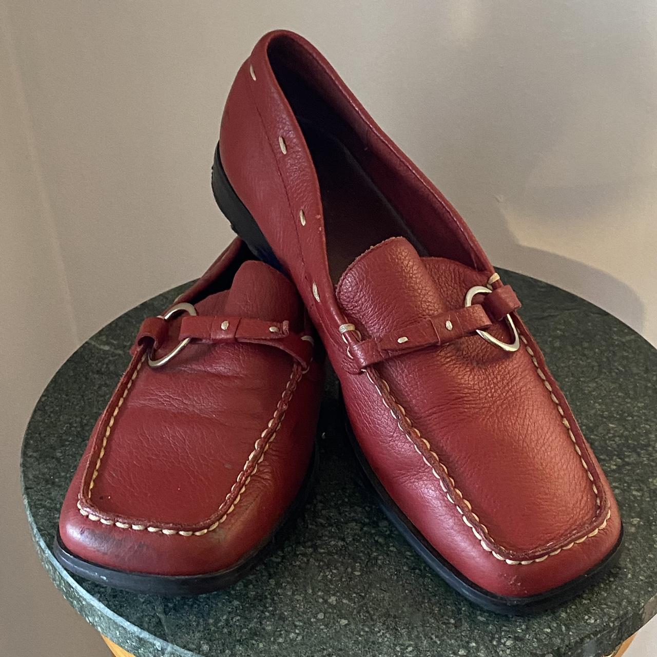 the cutest vintage red leather loafers ️‍🔥🥰 definitely... - Depop