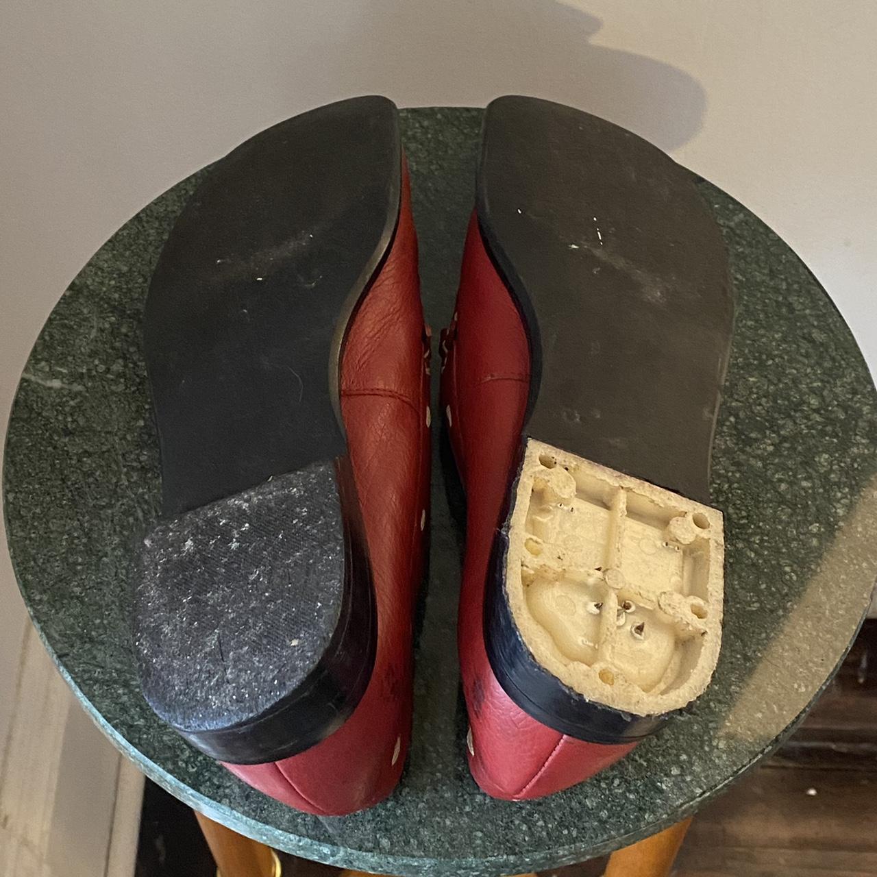 the cutest vintage red leather loafers ️‍🔥🥰 definitely... - Depop