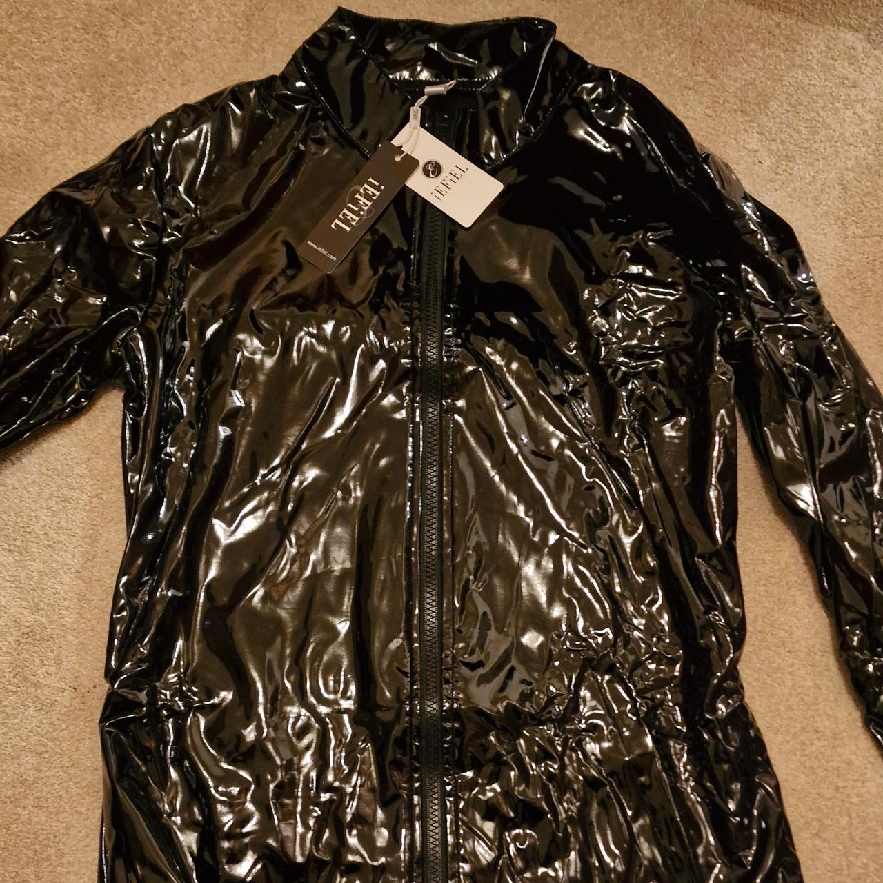 Mens pvc zip up shirt Brand new Medium - Depop