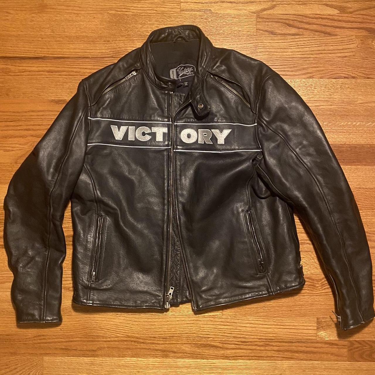 Vintage Victory Motorcycles jacket in very good... - Depop