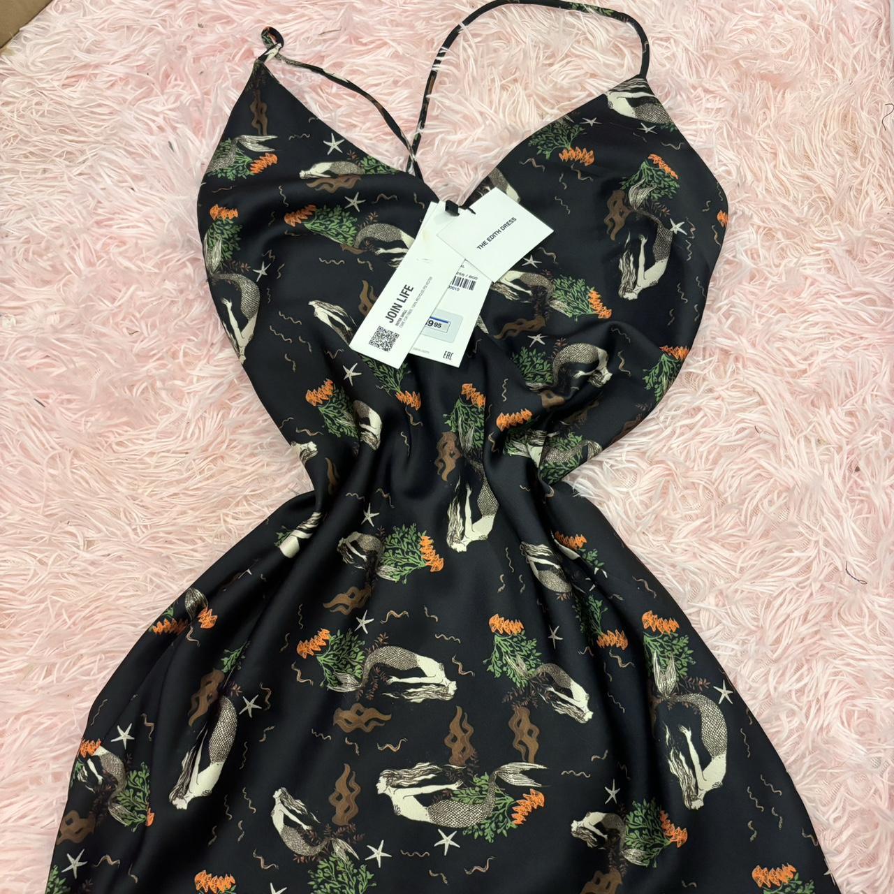 -NWT ZARA edith dress with siren pattern! -size is... - Depop