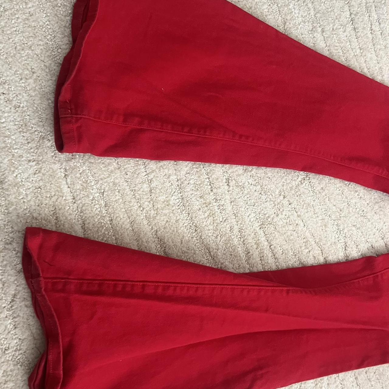 Edikted Women's Red Jeans | Depop