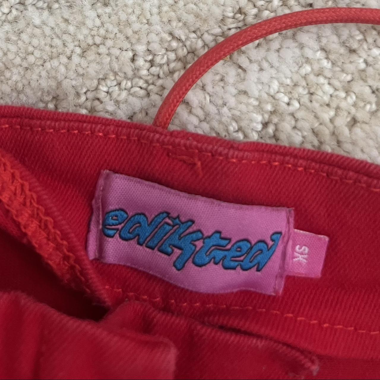 Edikted Women's Red Jeans | Depop