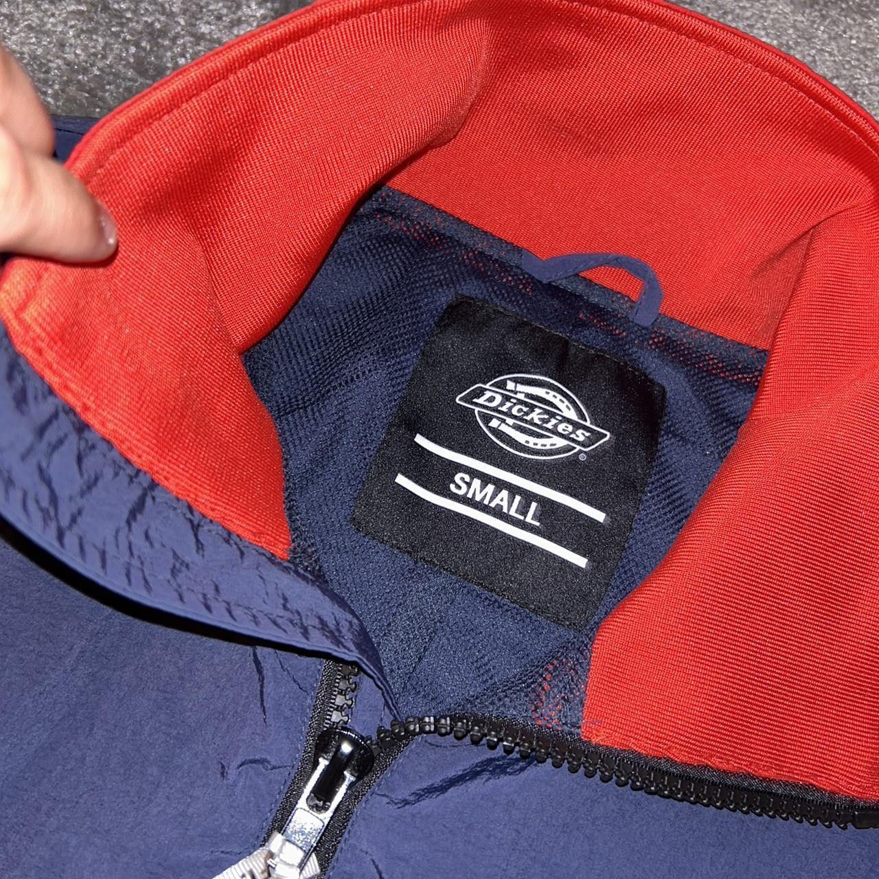 Dickies jacket in red and navy size-S. New without... - Depop