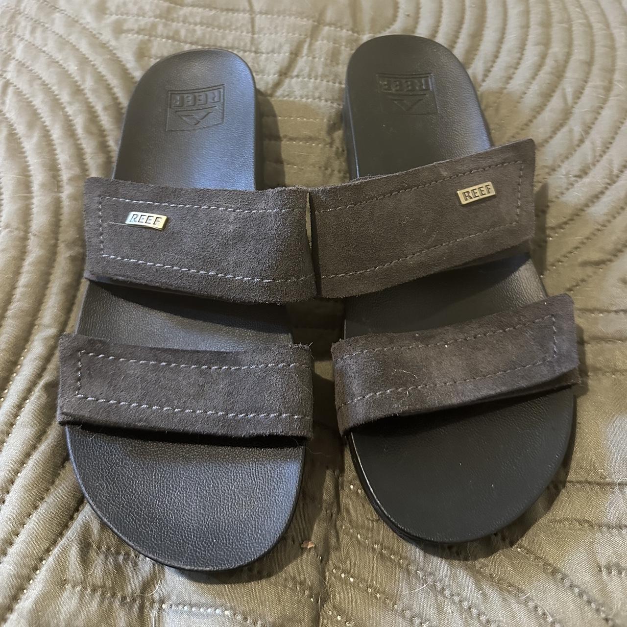 Reef slides/sandals Adjustable Velcro straps... - Depop