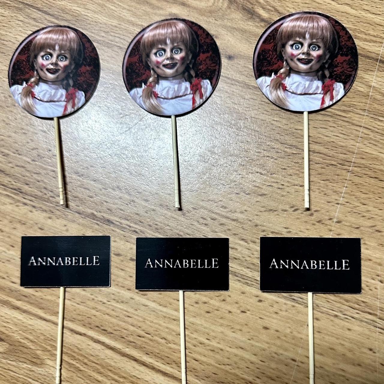 Annabelle Halloween party cupcake toppers lot of... - Depop