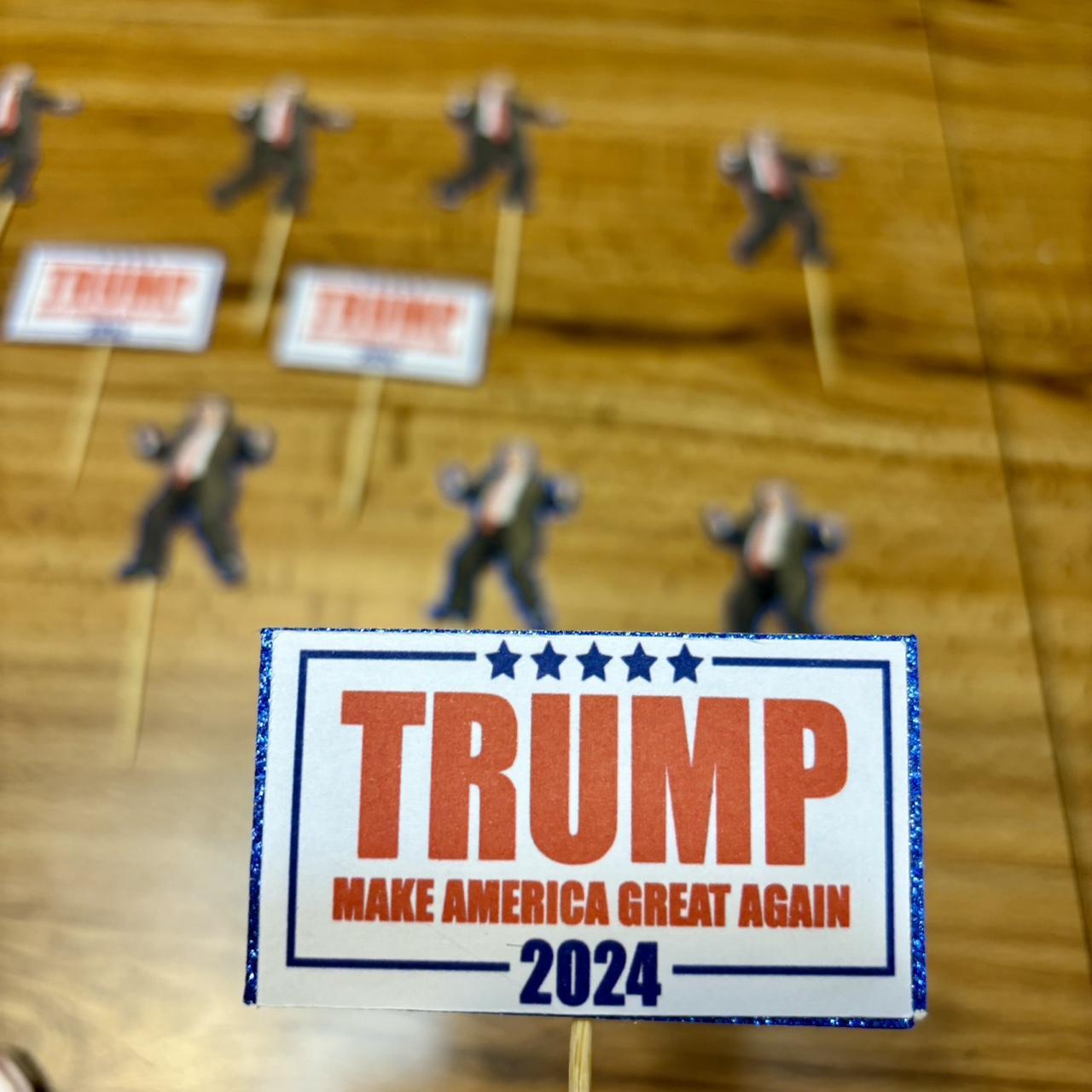 Donald trump campaign celebration cupcake toppers... - Depop