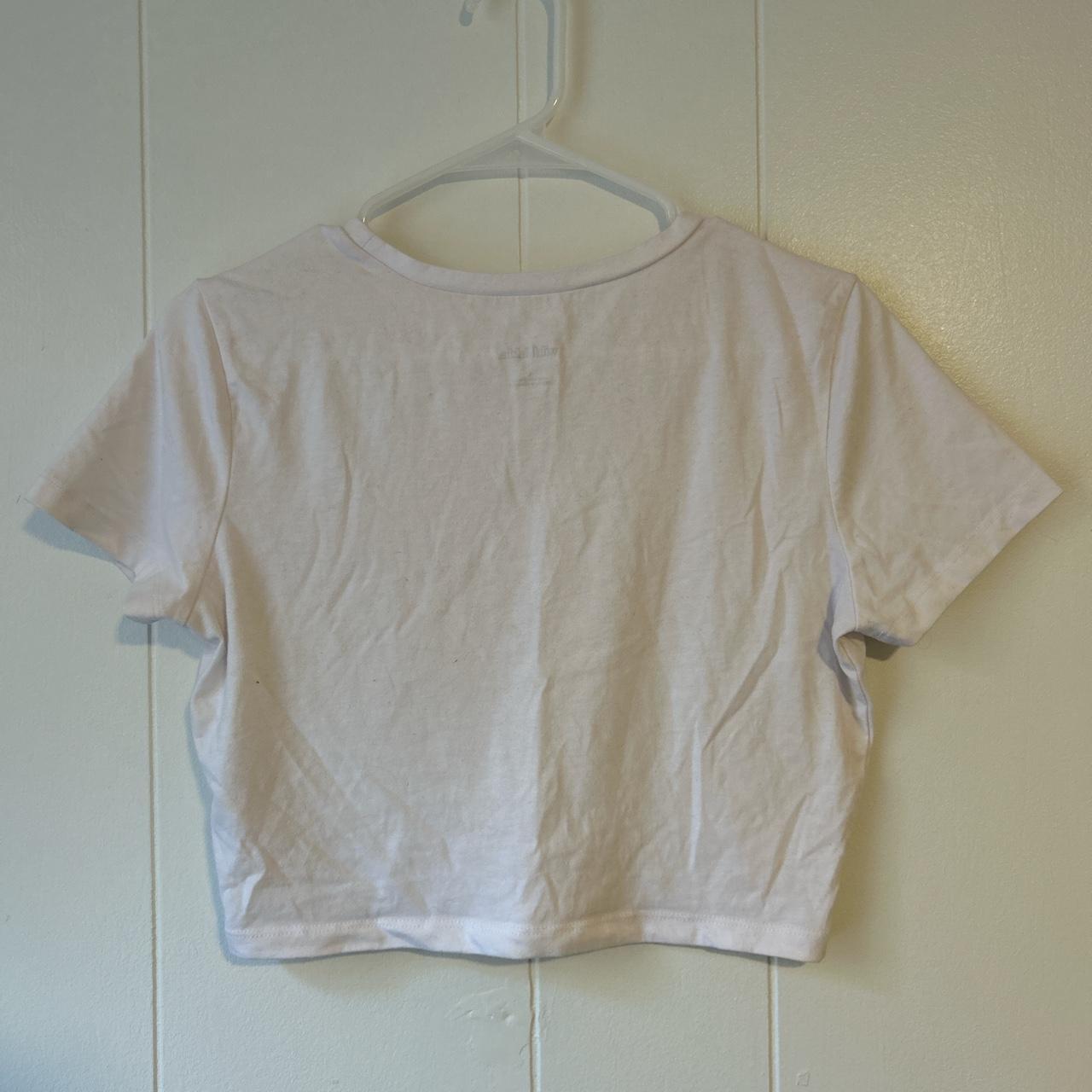 White Wild Fable size L baby Tee never worn! Perfect... - Depop
