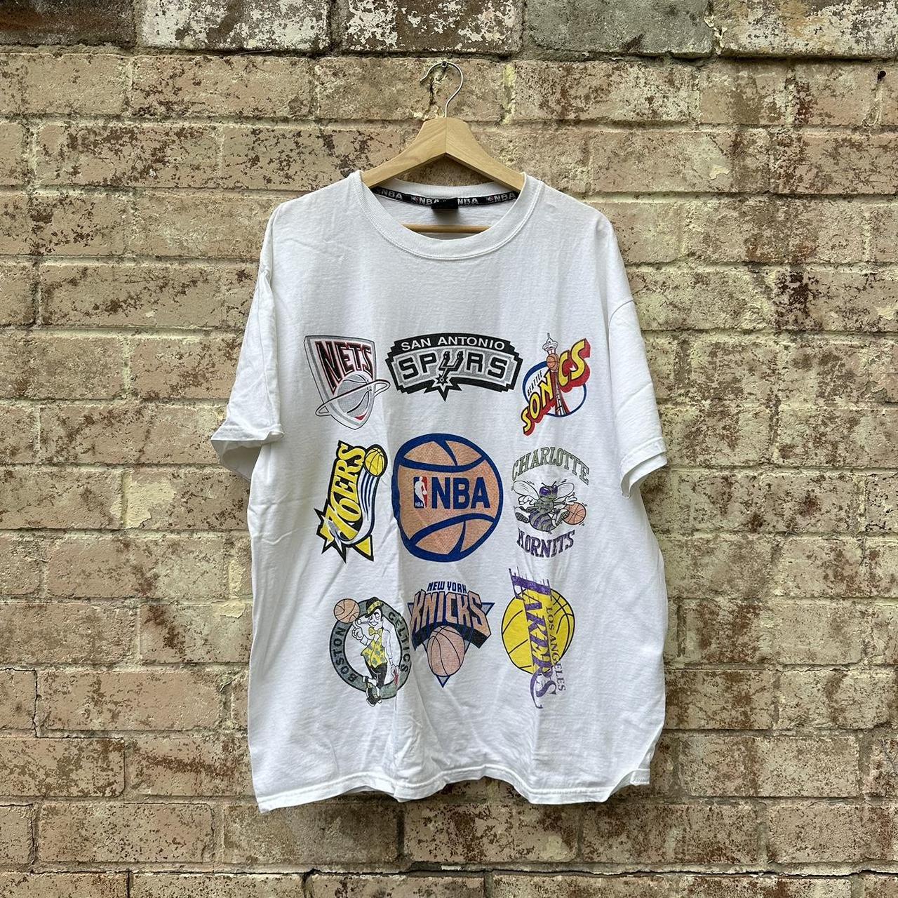 Vintage NBA logo T-shirt - Depop