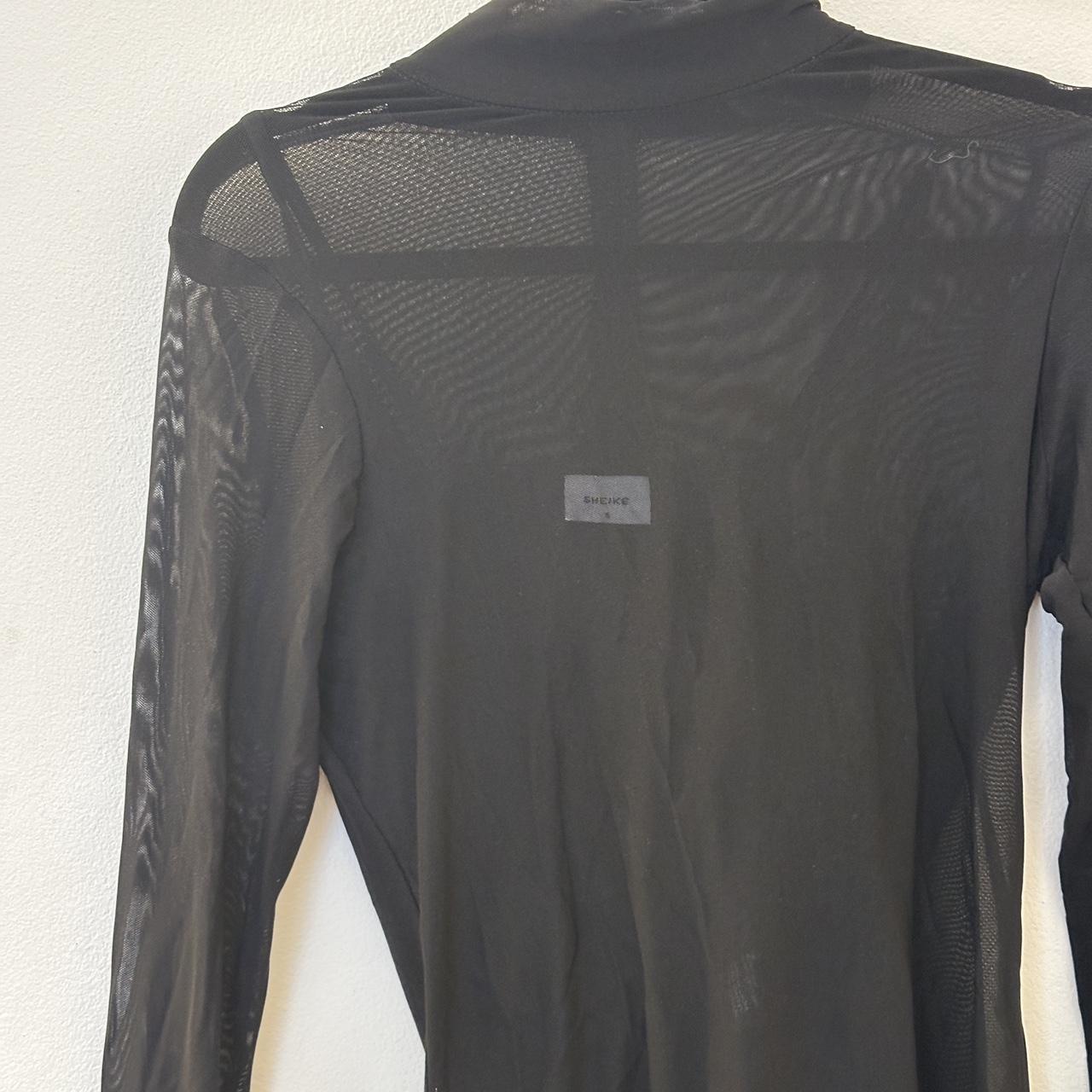 Sheike size 8 mesh turtleneck top - Depop