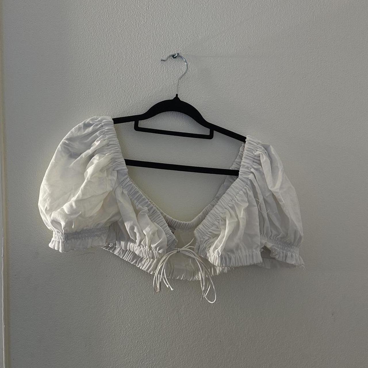Large mini crop top white - Depop