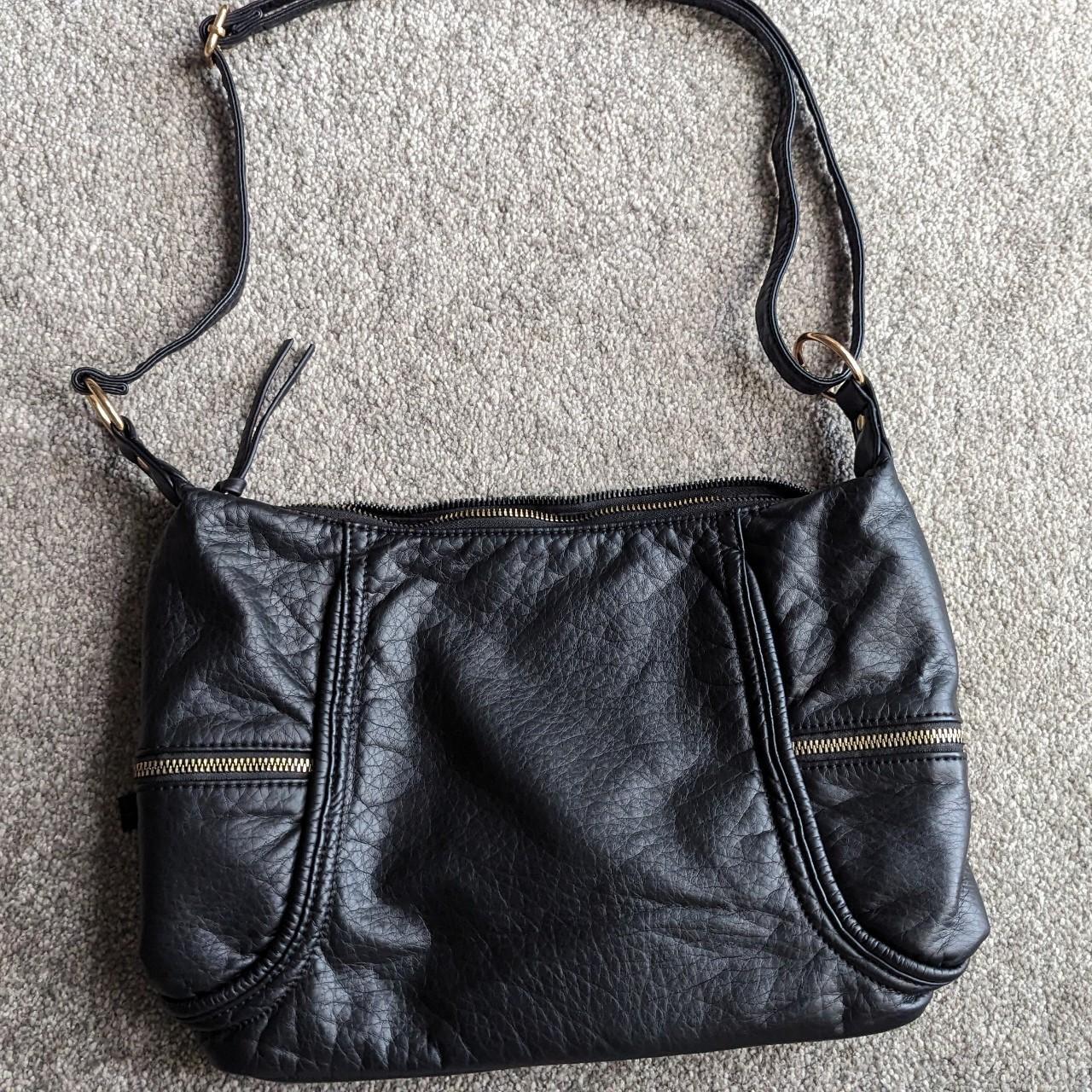 Matalan Black Faux Leather Handbag Brand new,... - Depop
