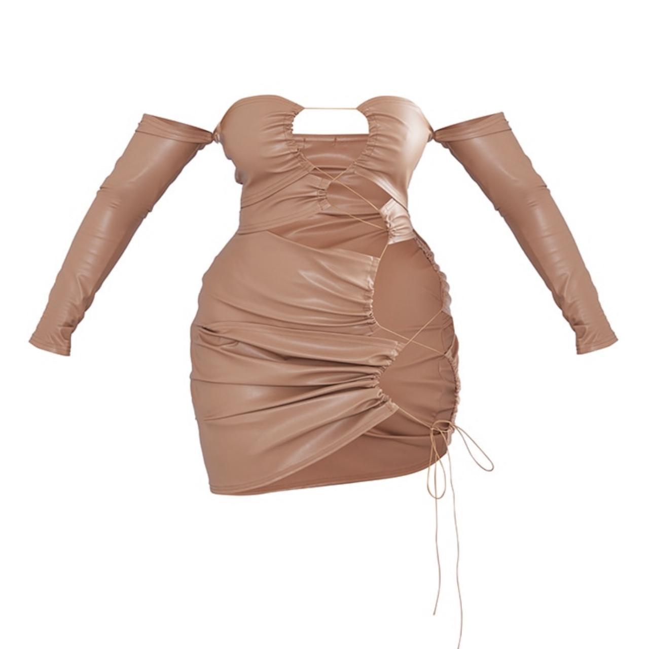 PLT Pretty Little Thing shape stone lace up detail... - Depop