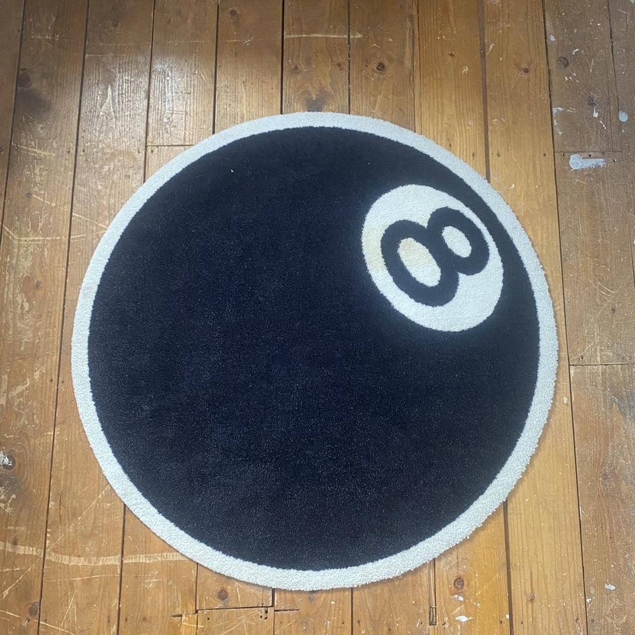 Stussy 8-Ball Rug 📏 30” Diameter Condition -... - Depop