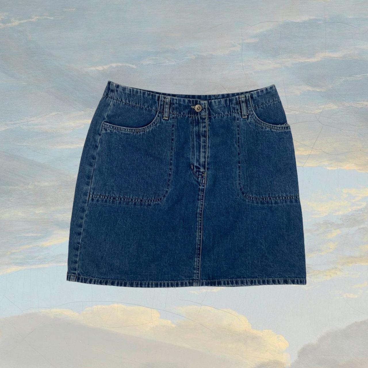 Midi Vintage Old Navy Denim Skirt In Super Good Depop