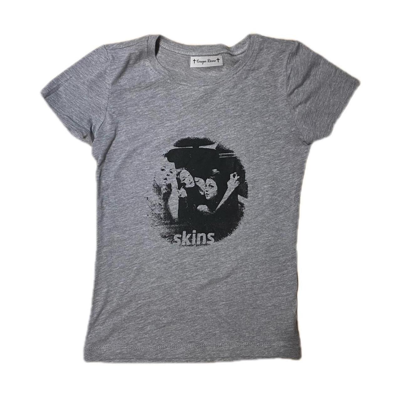 Skins Baby Tee 🇬🇧 Handmade by me using screen print... - Depop