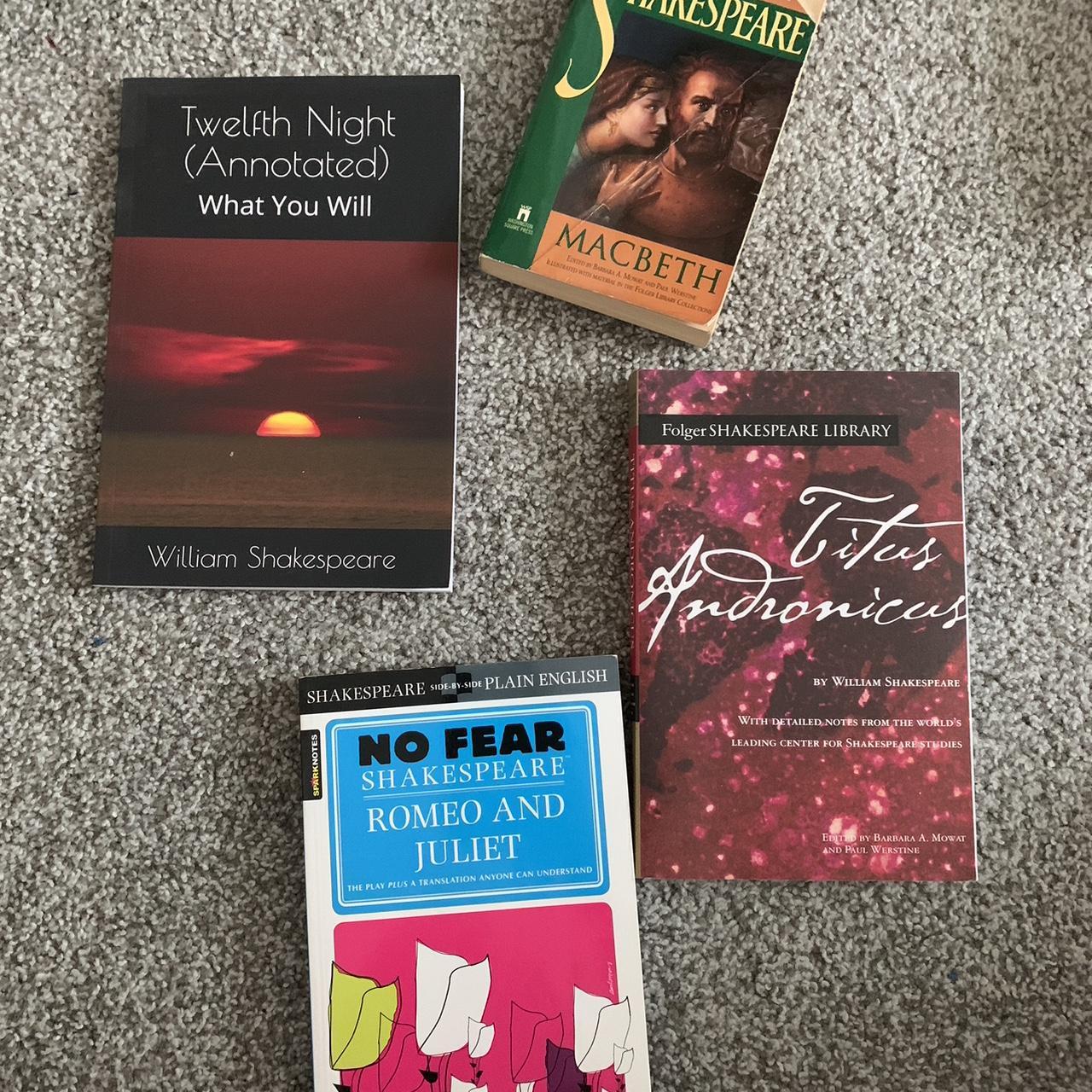 Shakespeare bundle!! Macbeth, 12th night, Titus... - Depop