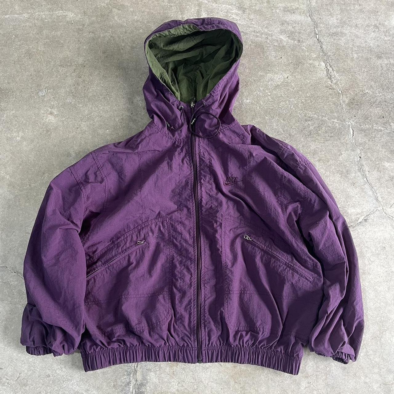 vintages 90s grape nike jacket -size: medium,... - Depop