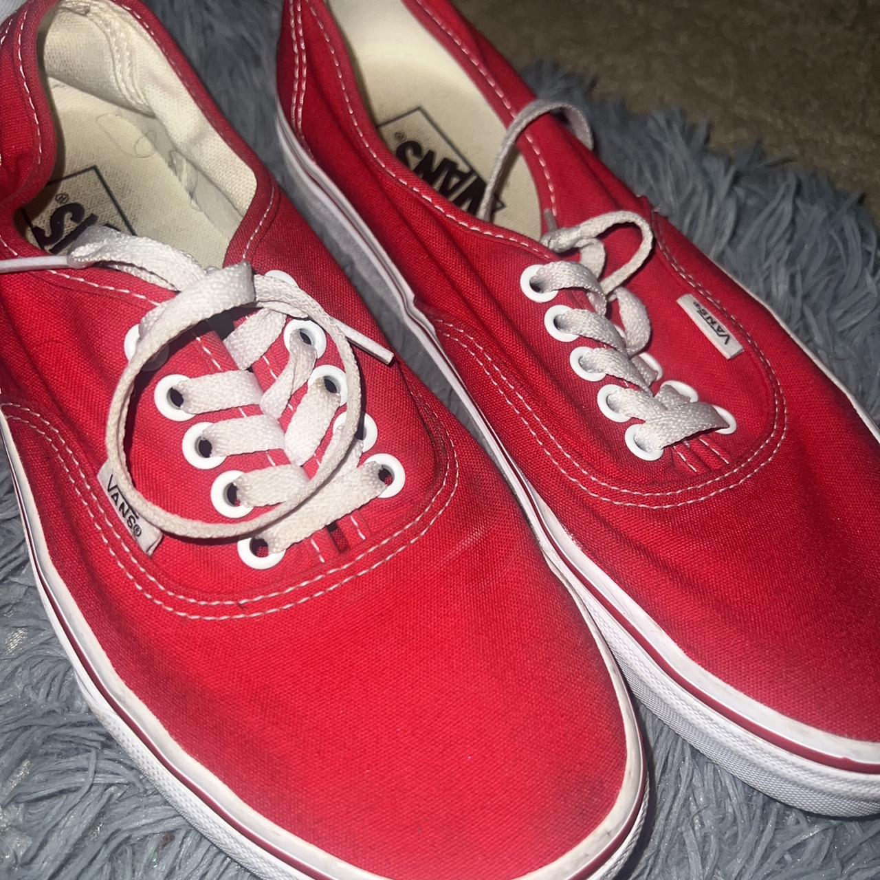 red vans 🍎 size 9 womens size 7.5 mens #vans... - Depop