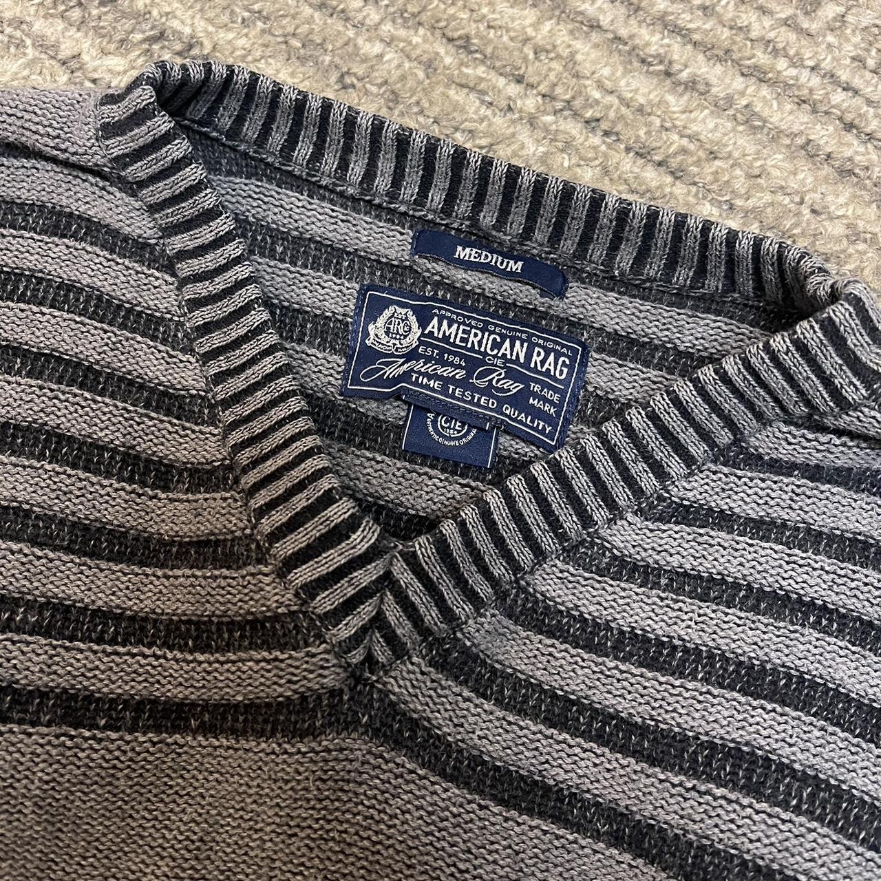 Medium American Rag Grey V-Neck Sweater #vintage... - Depop