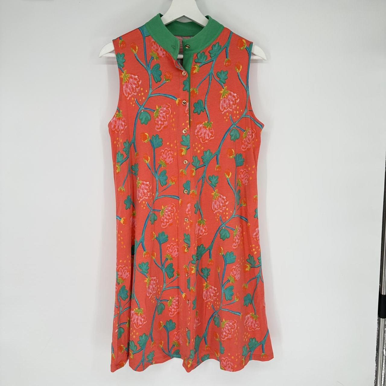 Duffield Lane x Leland Gal Coral Floral sleeveless... | Depop