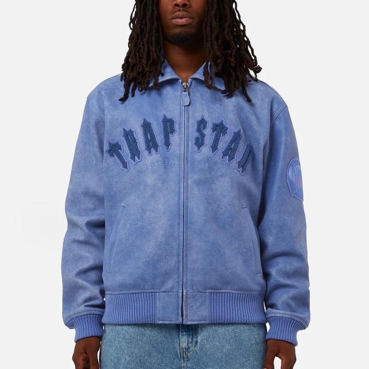 Never worn Trapstar x Avirex XL light blue jacket,... - Depop