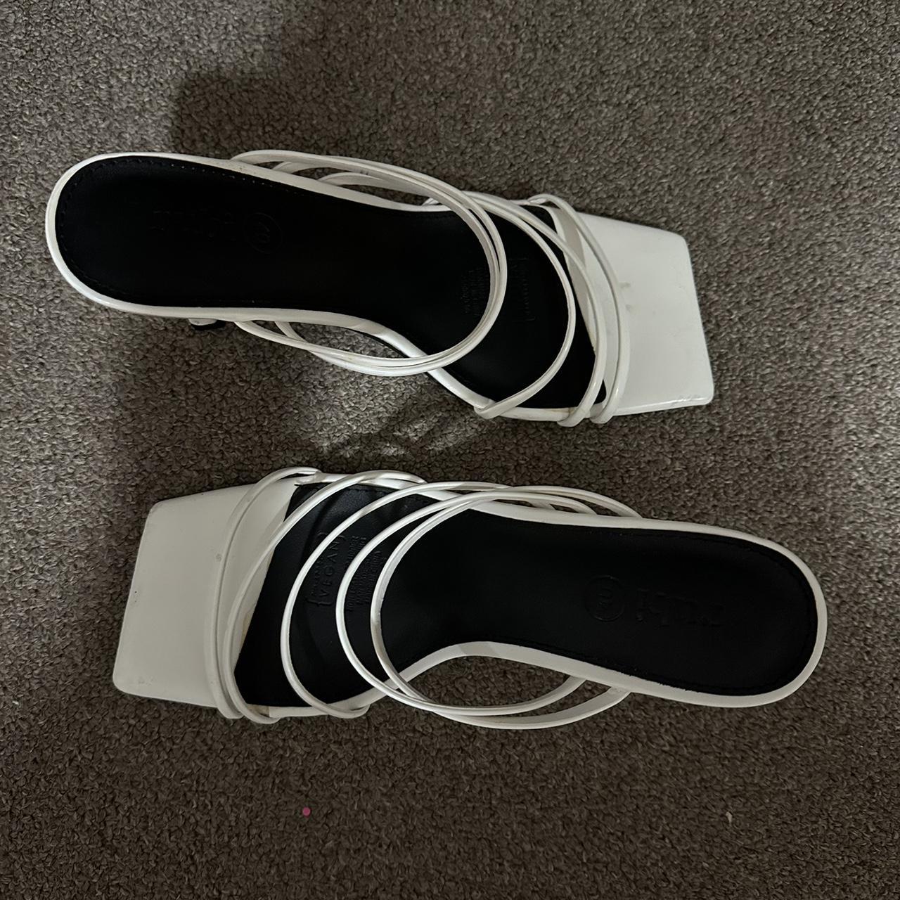 Rubi White Heels Size: 40 - Depop
