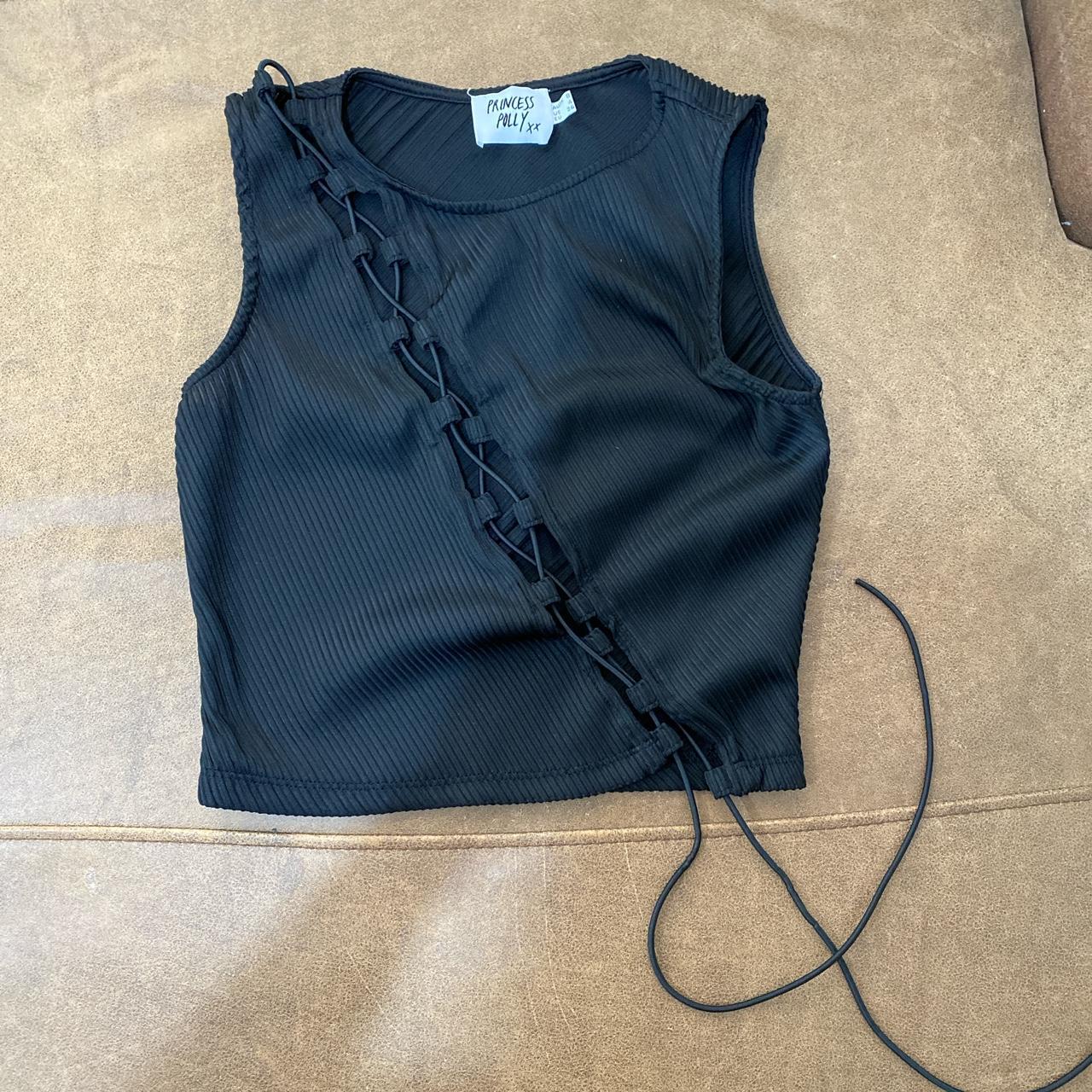 Princess Polly - Weekend Love Top Black Size 8 Worn... - Depop