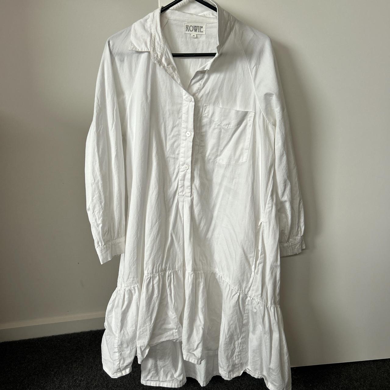 Rowie The Label White mini dress Size XS - Depop