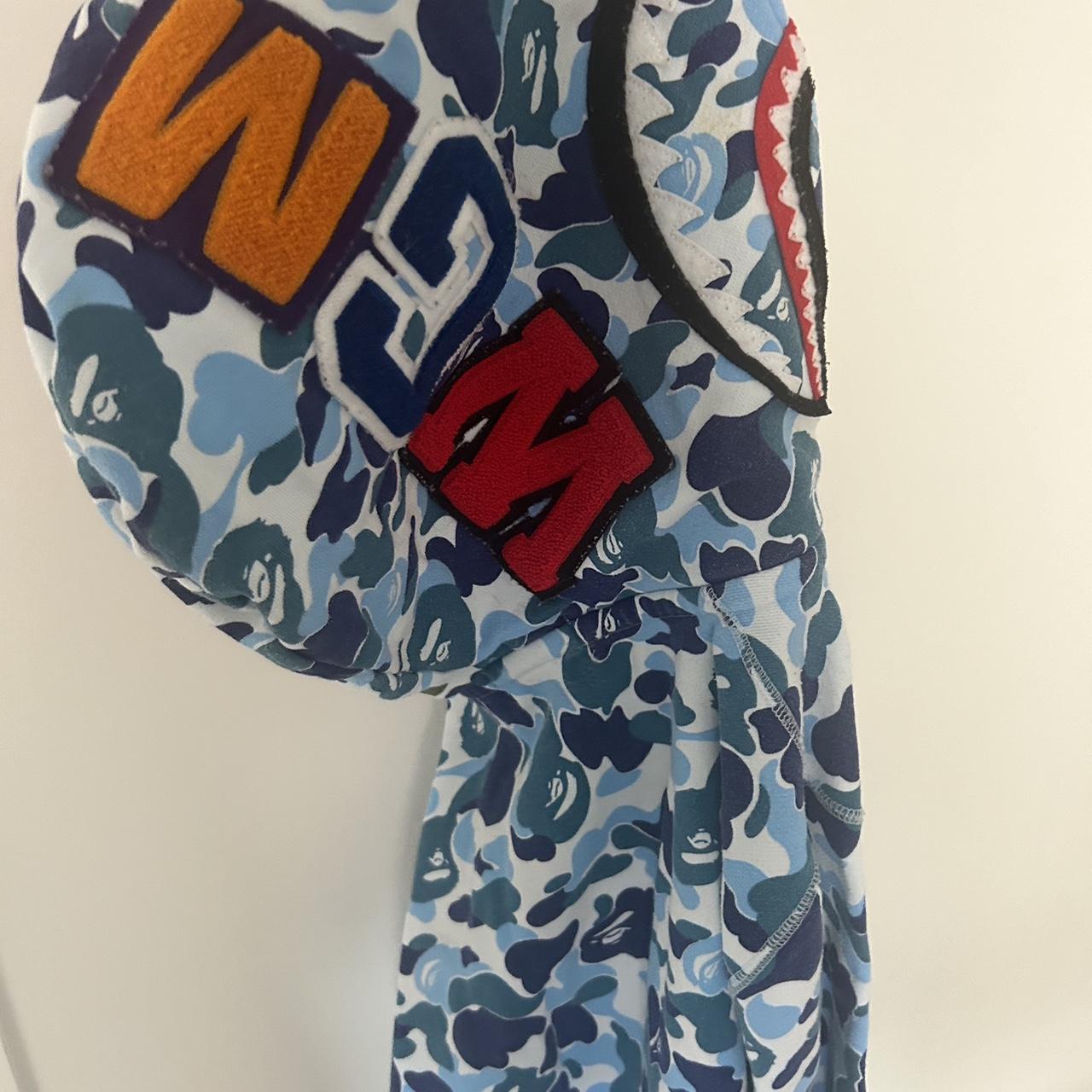 Authentic BAPE hoodie Blue and white Size M... - Depop