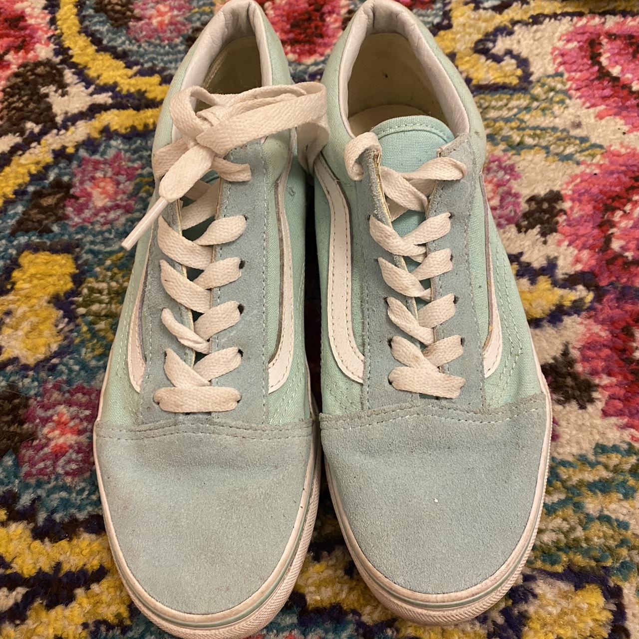 Mint Green Vans Amazing Condition,, only worn a few... - Depop