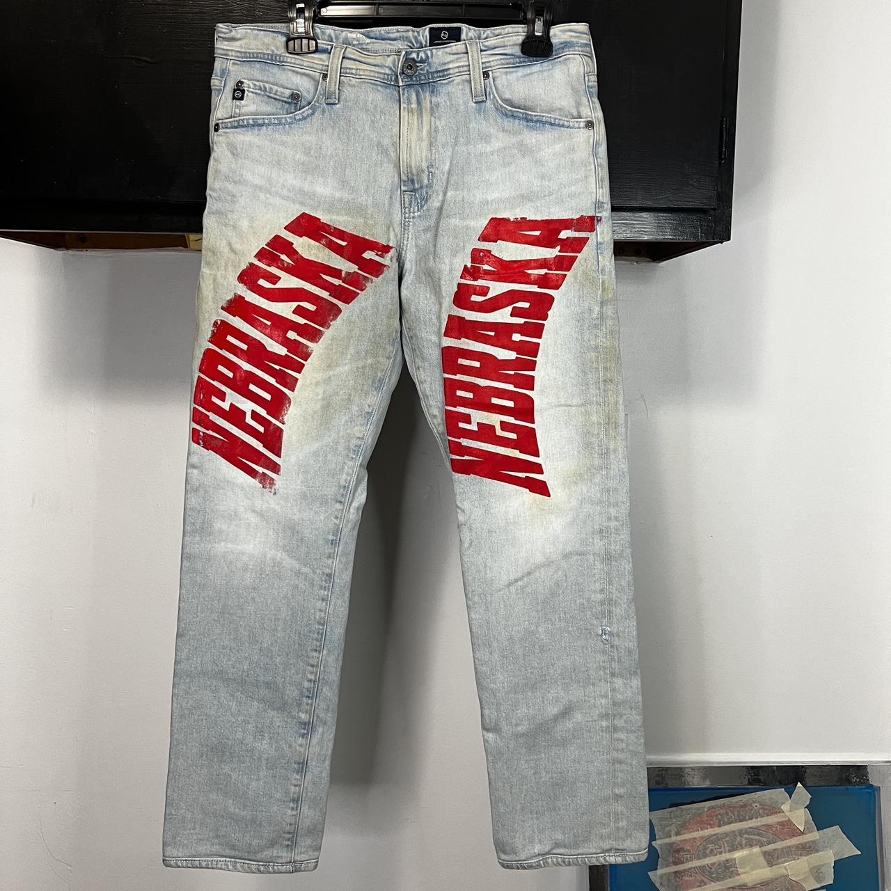 :) Nebraska denim jeans slim straight fit (32x34) ... | Depop