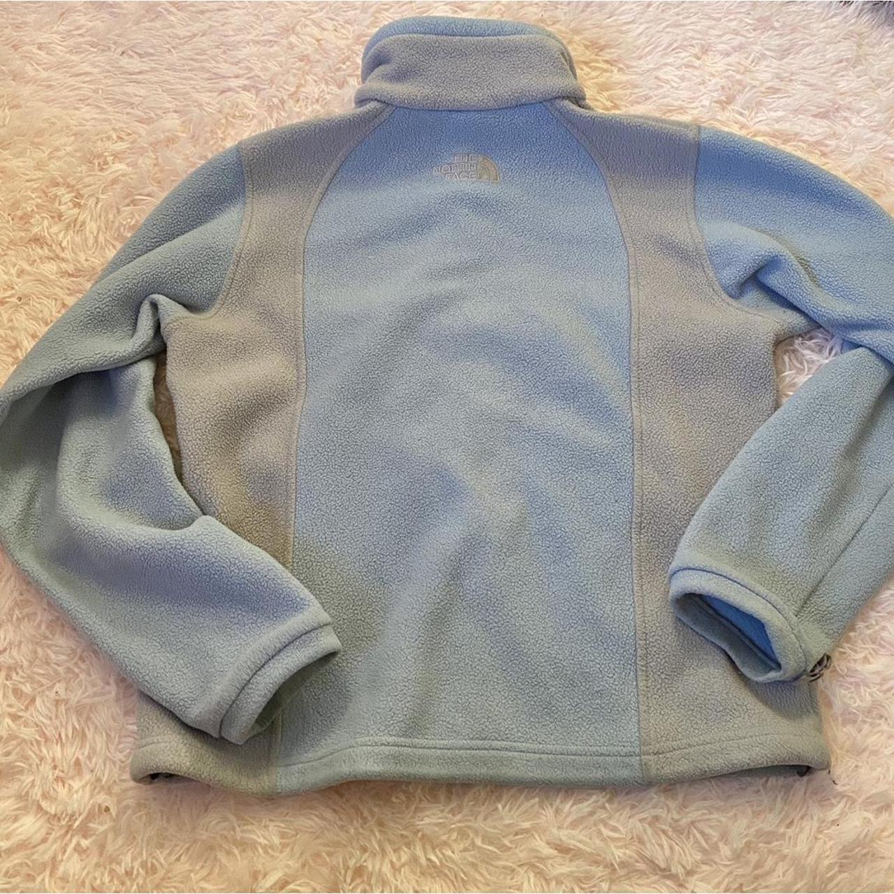 Light blue & grey north face fleece zip up! Womens... - Depop