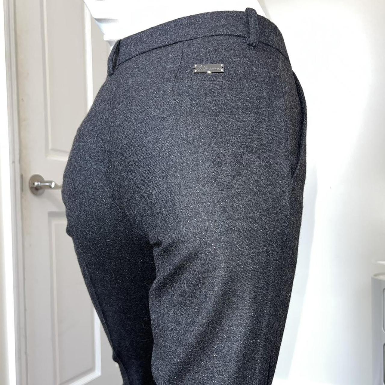 Blumarine gray slacks, beautiful material has a bit... - Depop