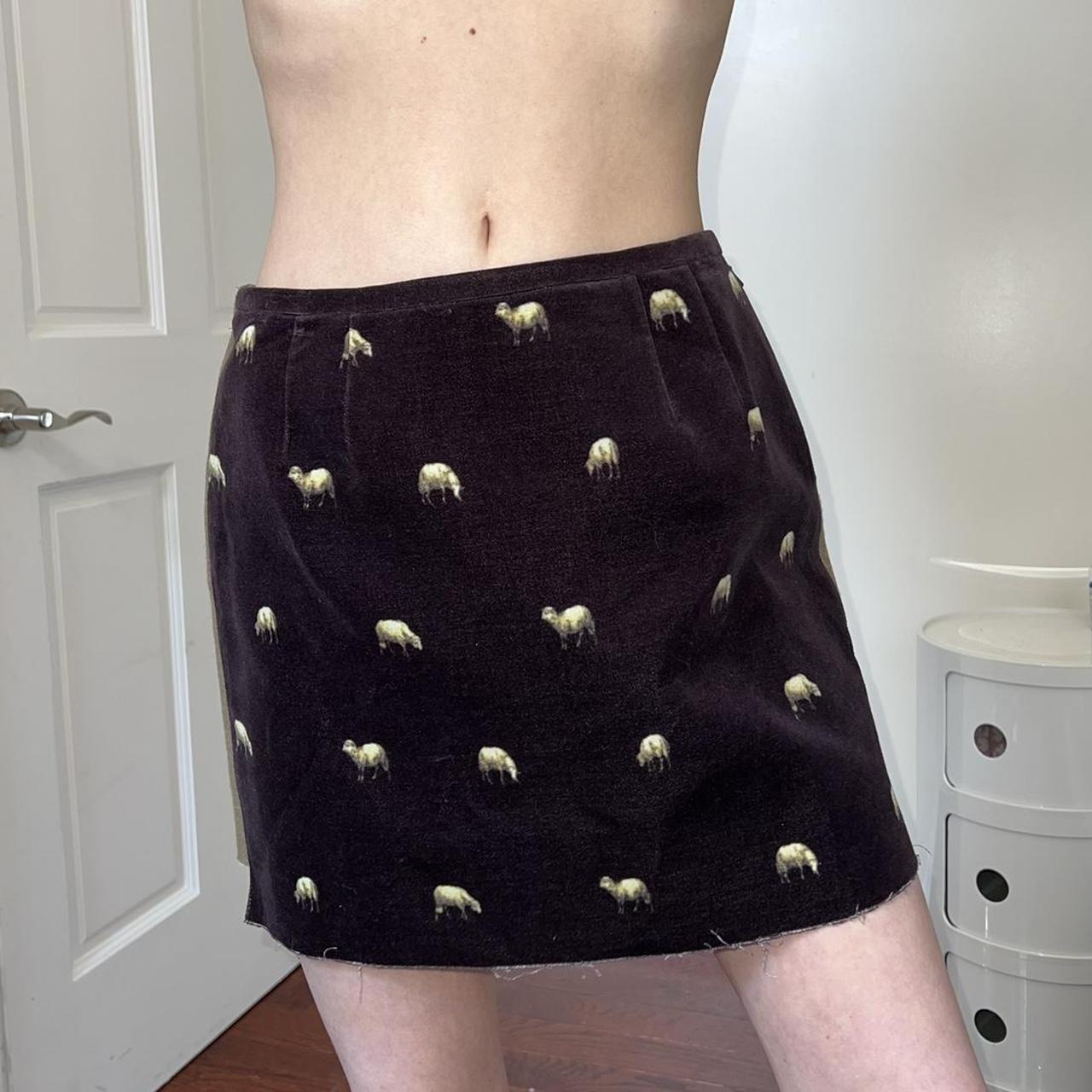 Undercover sheep print skirt in perfect condition,... - Depop