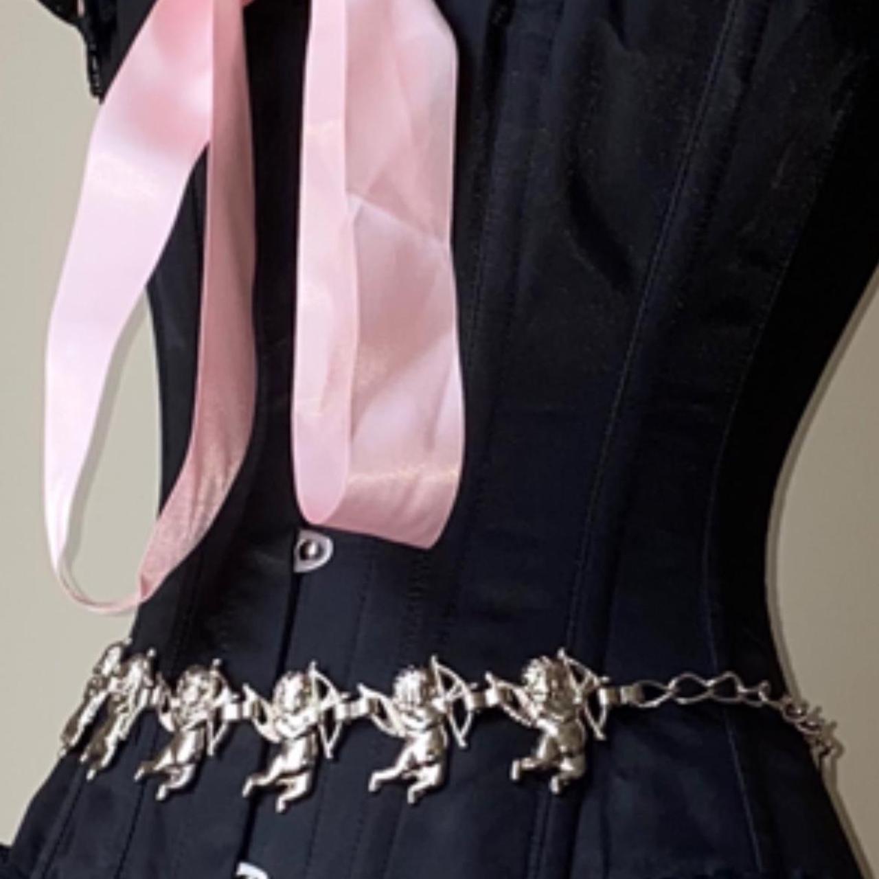 Vintage cherub Cupid chain belt, super adjustable,... - Depop