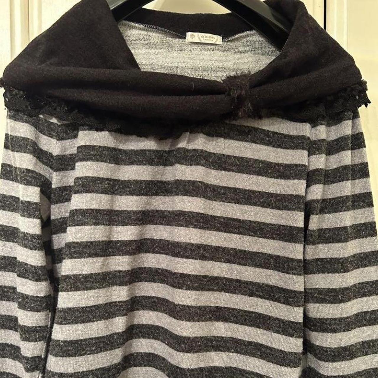 Axes femme striped sweater with a cute neck... - Depop